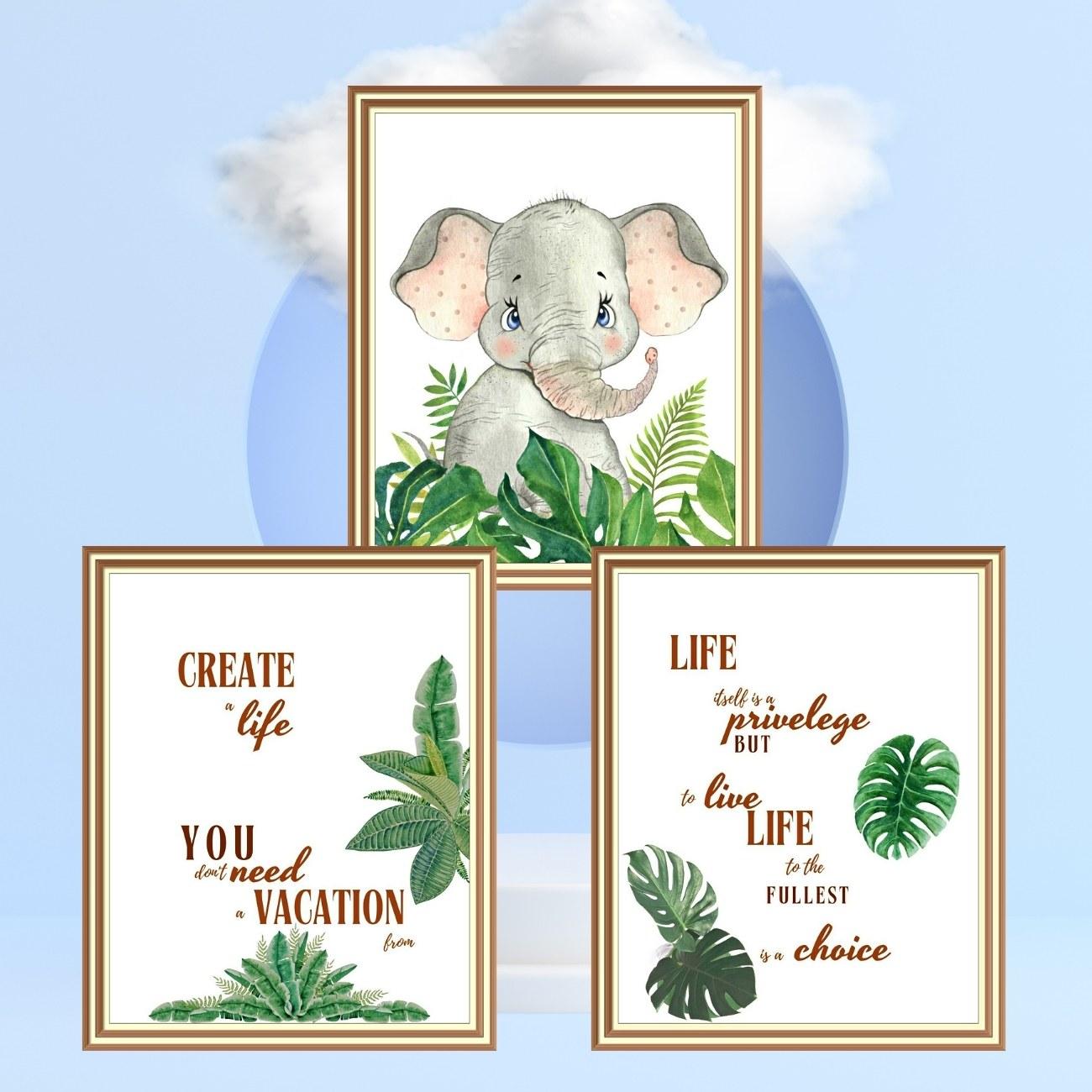 Printable Elephant Wall Décor - Bellesima