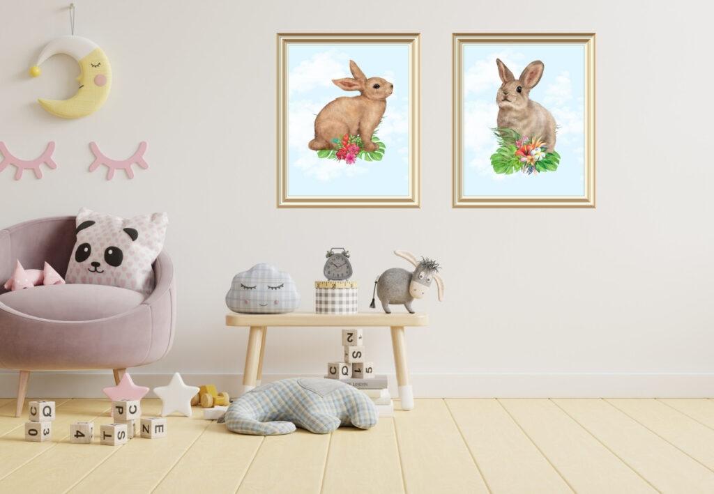 Lovely Bunnies Wall Art - Bellesima